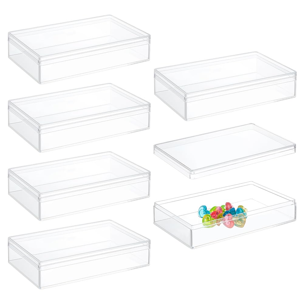 Amazon.com: BENECREAT 6Pcs Acrylic Storage Boxes with Lids, 4.3x2 ...