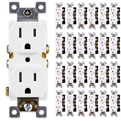 Snapklik.com : GE Home Electrical Grounding Duplex 25 Pack, In Wall ...