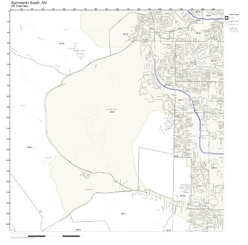 Amazon.com : ZIP Code Wall Map of Summerlin South, NV ZIP Code Map ...