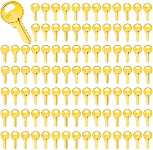 100PCS Brass Finish Key Blanks, M1 (MA1) Uncut Blank Keys - Amazon.com