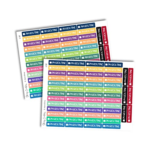Amazon.com: AM and PM Routine Tracking Stickers, 58 Stickers, 1.5" wide ...
