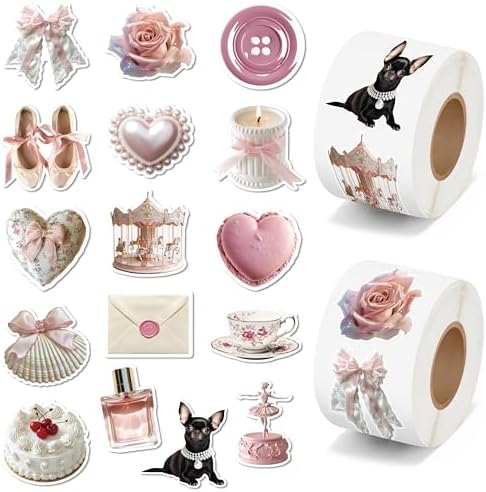 Amazon.com: H1vojoxo Vintage Coquette Aesthetic Stickers - 1000PCS Pink ...