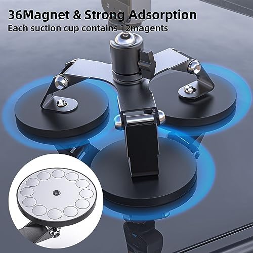 Magnetic Action Camera Mount for GoPro, Heavy Duty Metal Car Magnetic ...