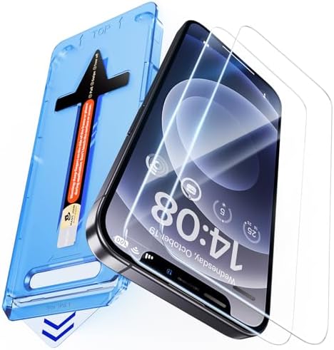 MAGIC JOHN 2 Pack for iPhone 15 Pro Max 6.7 inch Tempered Glass Screen Protector, Auto Dust ...