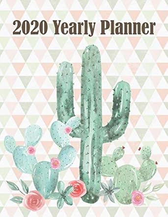Amazon.com: 2020 Yearly Planner: Cute Cactus Calendar Planner for ...