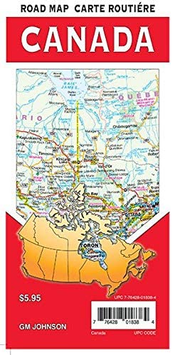 Amazon.com - Laminated Canada Folded Road Map - English and French