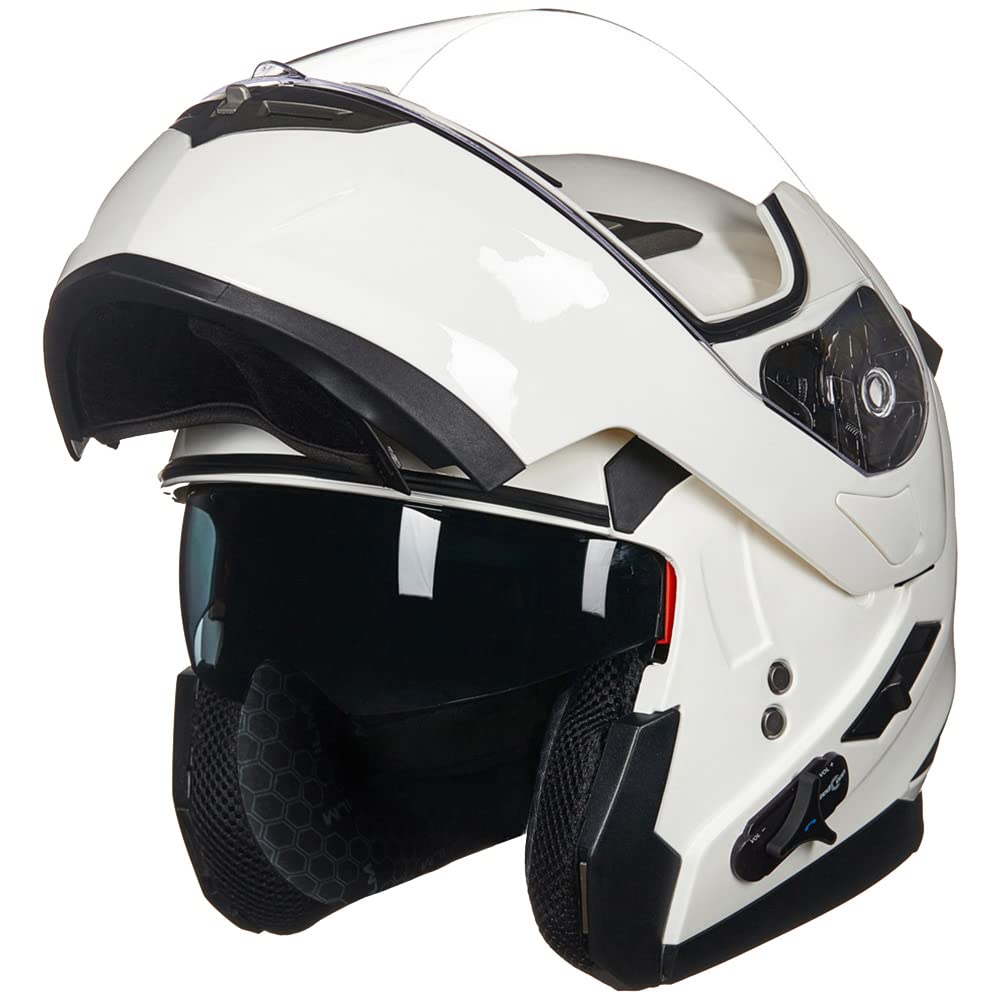 Snapklik.com : ILM Bluetooth Integrated Modular Flip Up Full Face ...