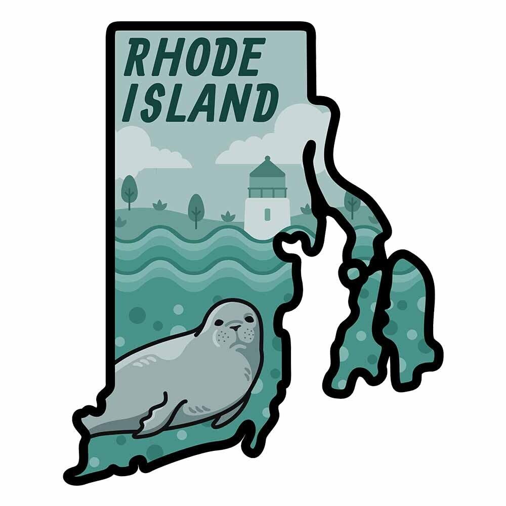 Amazon.com - Rhode Island Sticker USA States Decal for Wall, Laptop ...