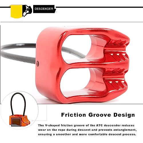 Snapklik.com : Professional Rappel ATC Belay Device Aluminum 25KN ...