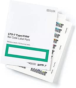 Hpe Lto-7 Ultrium Type M Rw Bar Code Label Pack : Amazon.ca: Office ...
