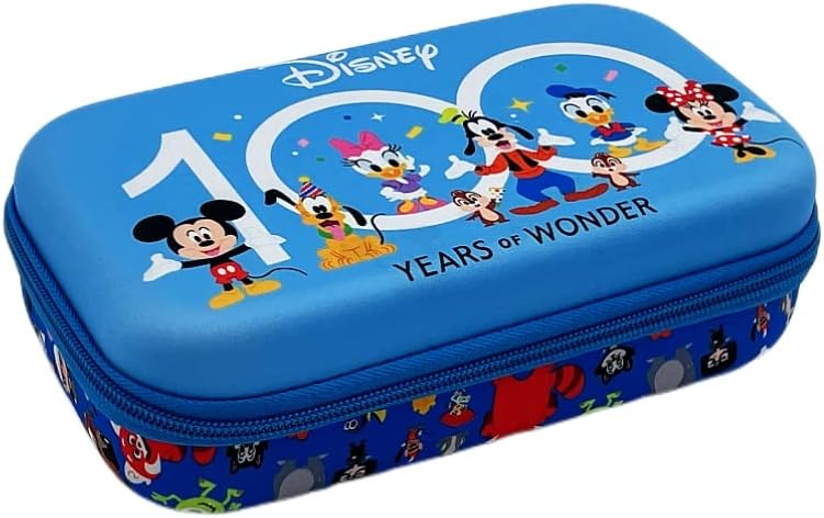 Disney 100th Molded EVA Pencil Case- Mickey Minnie Stitch & More, blue ...