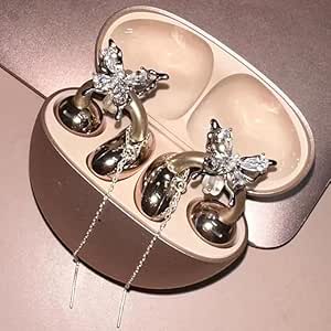 Amazon.com: Rhinestone for Clip on Earbuds Open Ear, Elegant Zirconia ...