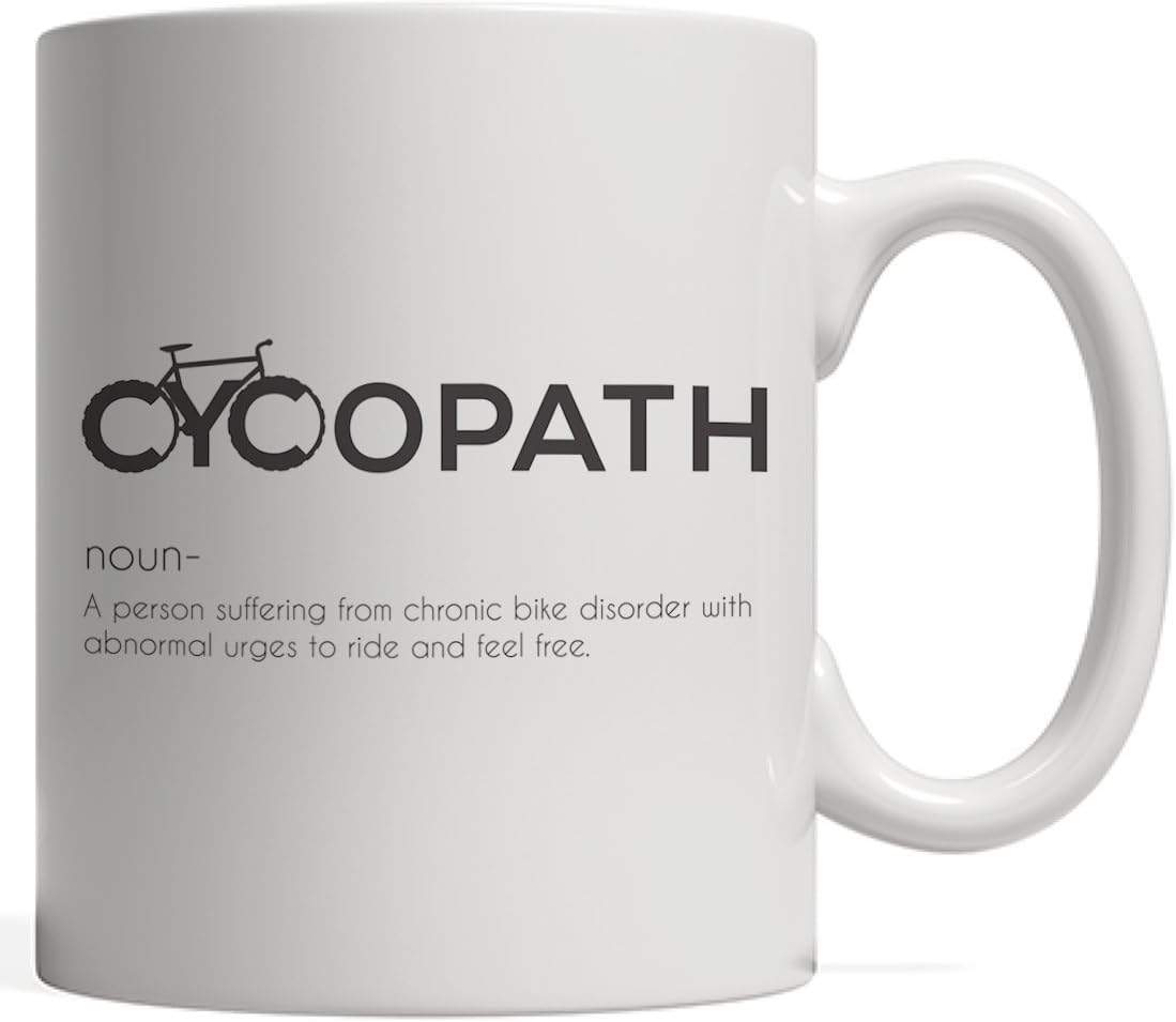 Amazon.com: Cycopath Mug - Humorous Funny Bicycle Cyclist Term ...