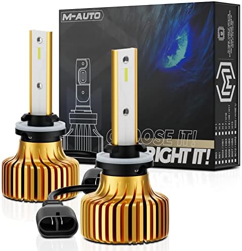 Amazon.com: M-AUTO 881 LED Fog Light Bulbs 6000k White Max 6000LM, 50W ...