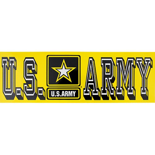 U.S. Army with Star Yellow Bumper Sticker : Amazon.in: Car & Motorbike
