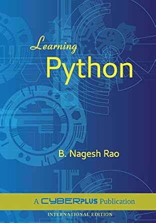 Learning Python : Rao, B Nagesh: Amazon.in: Books