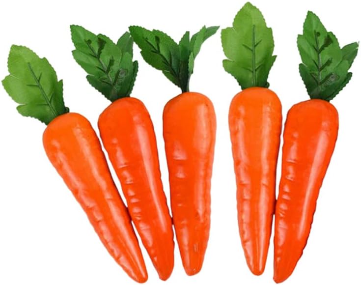 Amazon.com: UQUABESO 5 Pack Artificial Carrots, Plastic Simulation ...