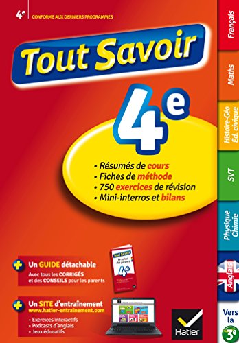 4ème - Soutien Scolaire gratuit en ligne pour la classe de Quatrième