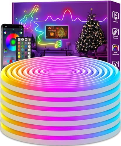 Lamomo LED Neon Strip Light, Flexible 10M RGB Rope Lights, 24V ...