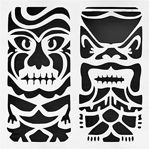 Tiki Head Stencil