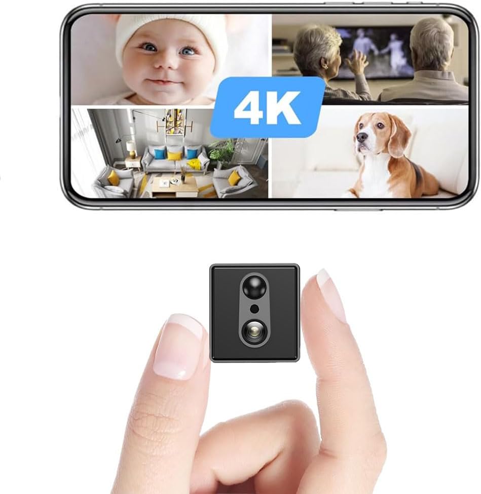 Amazon.com : 4K Wireless Security Camera 4G/5G WiFi Mini Home Camera Spy Hidden Camera Small ...