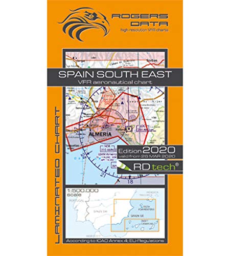 Mapa de aviación VFR 500k del sureste de España Rogers Data: Carta ...