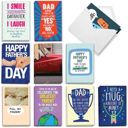 Amazon.com : NobleWorks 20 Assorted Box Set Father's Day Greeting cards ...