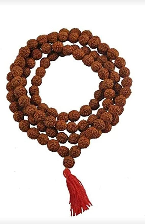 Mani Rudraksha Mala Rudraksh Jaap Mala for Pooja Astrology (108+1 Beads ...
