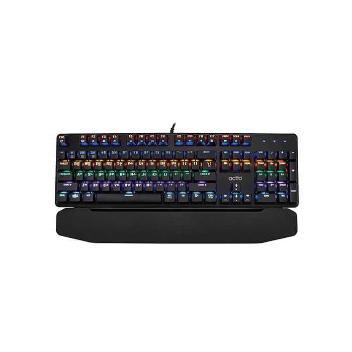 Buy Actto Warrior LED Mechanical Blue Switch Gaming Keyboard, Rainbow ...