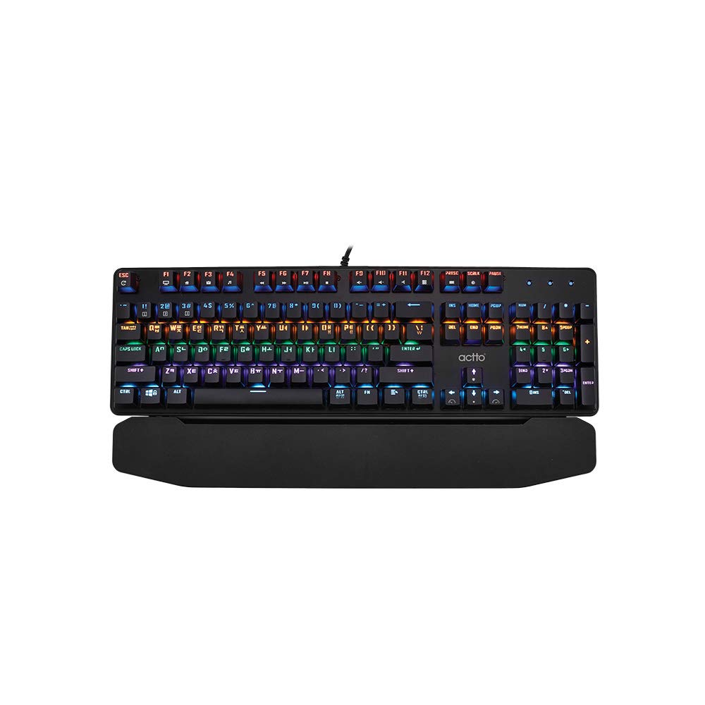 Buy Actto Warrior LED Mechanical Blue Switch Gaming Keyboard, Rainbow ...