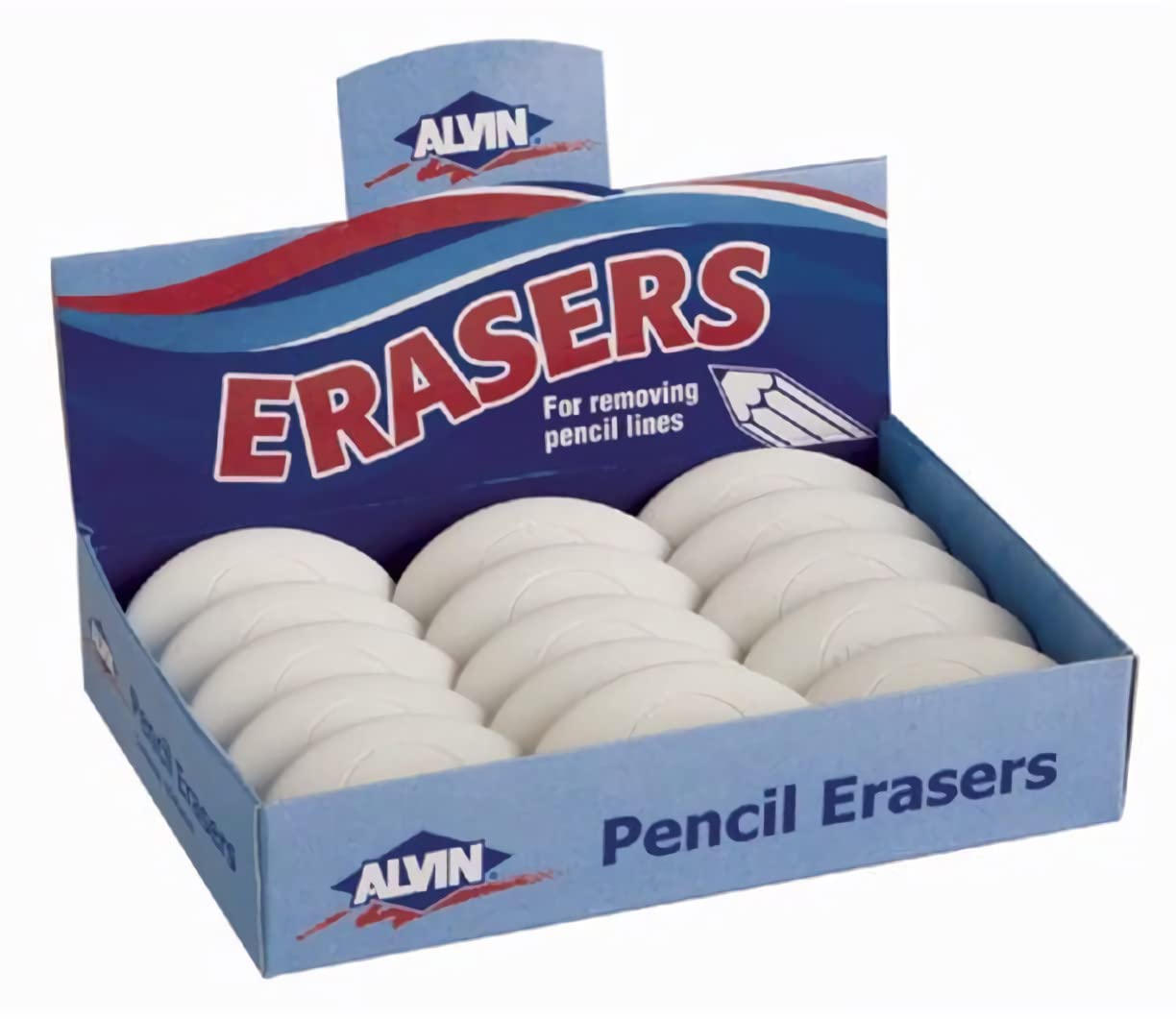 Amazon.com : Alvin White Oval Pencil Erasers (1050AE) : Pencil Erasers ...