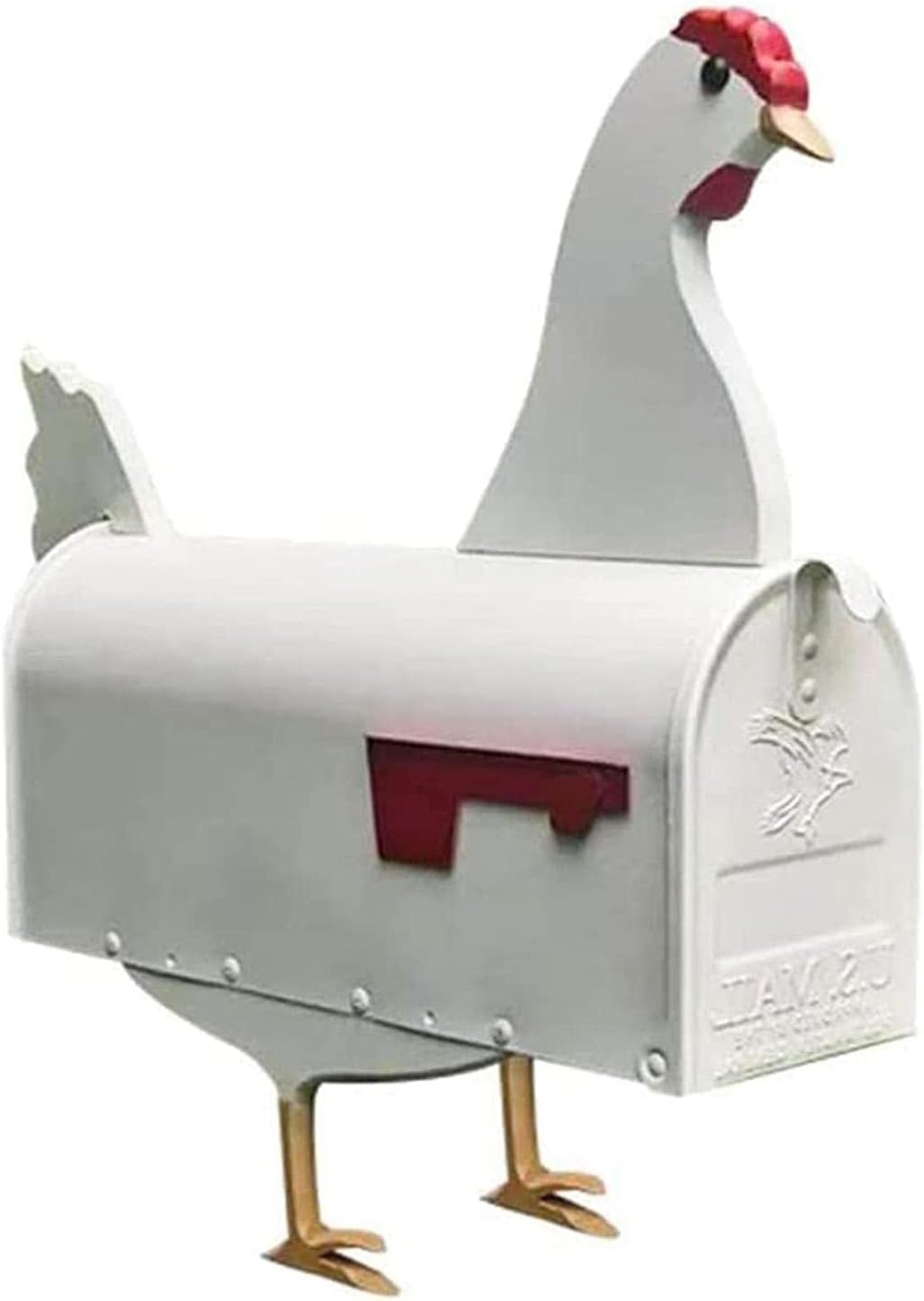 Gruwkue Unique Chicken Mailbox,Metal Wall Mounted Post Box ...
