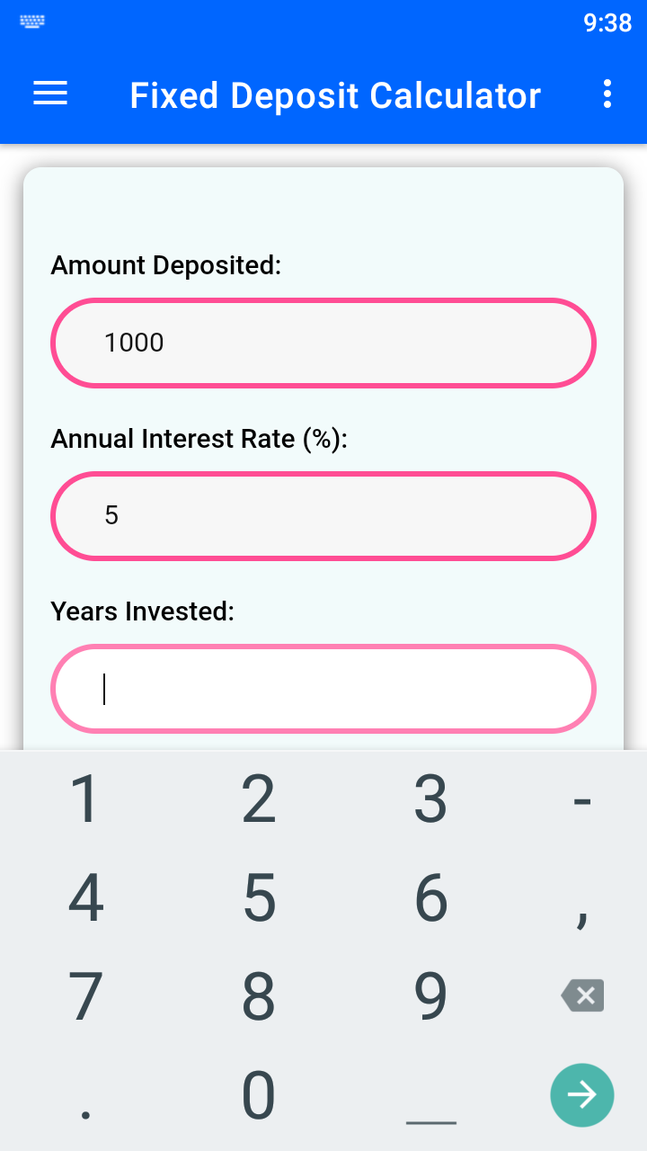 Fixed Deposit Calculator