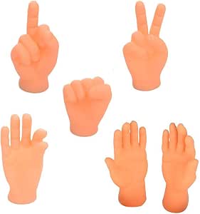 Amazon.com: HIOPOIUYT 5 Pack Funny Finger Puppets Set Petting Cats ...