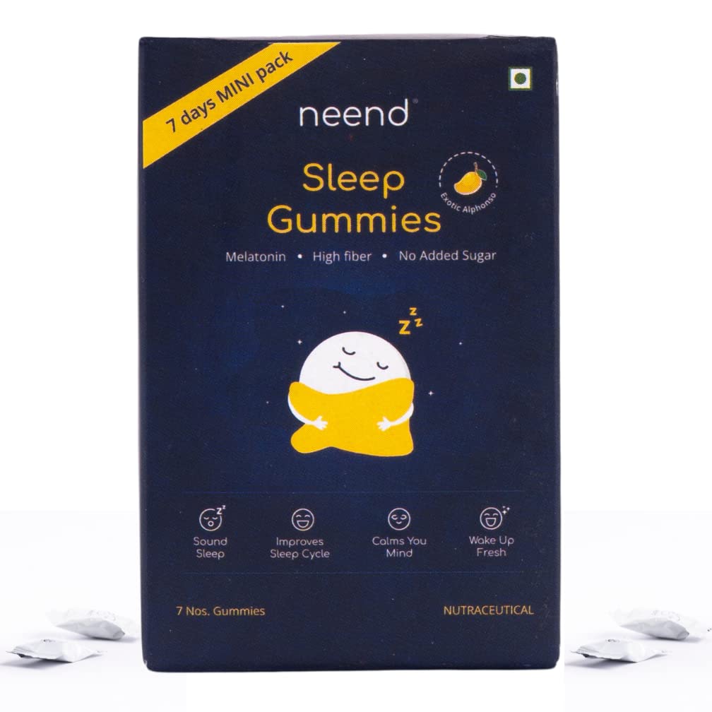 NEEND Melatonin Sleep Gummies (7 Gummies Pack) | Natural Sleeping Aid ...