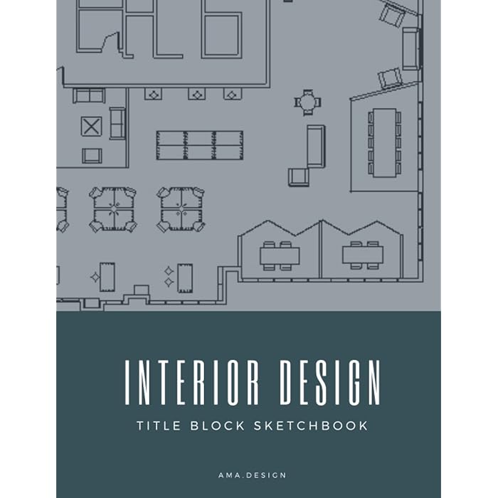 Buy Interior Design Title Block Sketchbook: Sketch Floor Plans ...