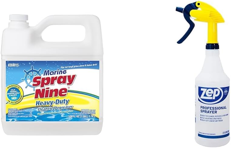 Amazon.com: Spray Nine 26901S Marine Cleaner 128 Fl Oz and Zep 32 oz ...