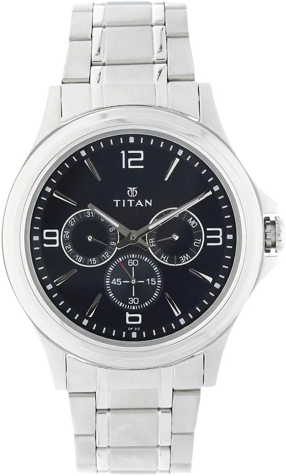 Buy Titan Neo Splash Quartz Multifunction Gray Dial Stainless Steel ...