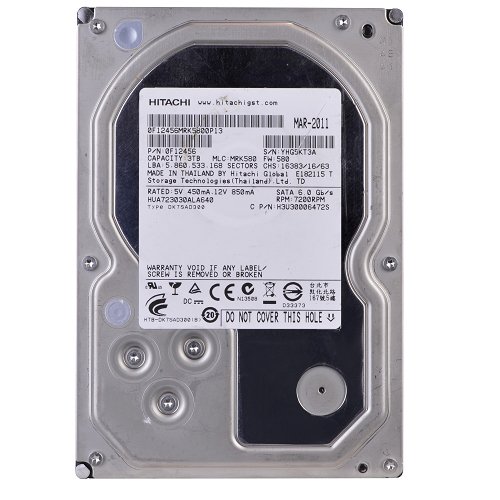 Hitachi 3 Terabyte (3TB) SATA III 600 7200RPM 64MB Hard Drive ...