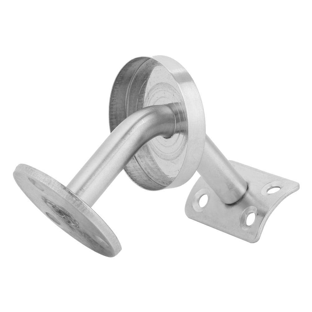Set of 2 Thick Base Stainless Steel Handrail Bracket, Solid Rod Stair ...