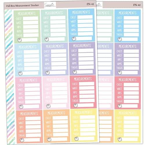 Amazon.com: Pastel Body Measurement Tracker Full Box Stickers, Smart ...