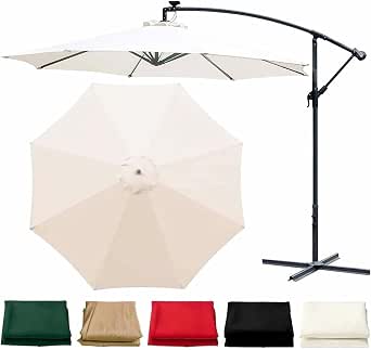 Amazon.com : Replacement Parasol Canopy 2m/2.7m/3m|6-Ribs/8-Ribs, UV30 ...