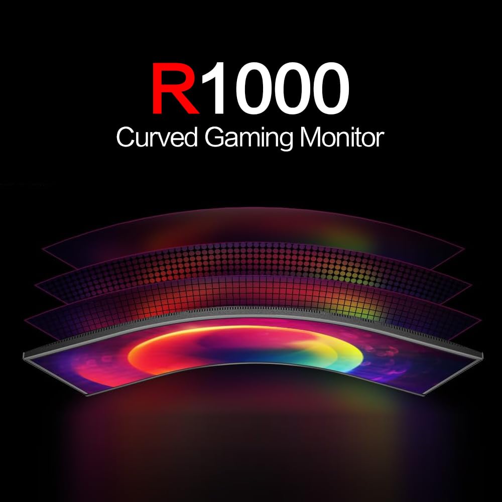 KOORUI 34 inch Ultrawide 21:9 Curved Gaming Monitor 165Hz(Support 144hz ...