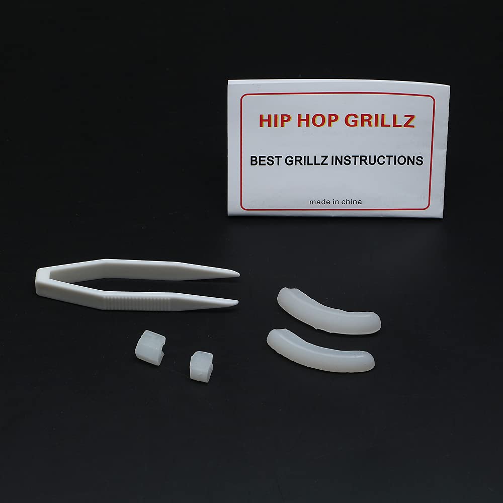 Snapklik.com : Silver Pave Full CZ Bar Grillz Teeth Top And 6 Bottom ...