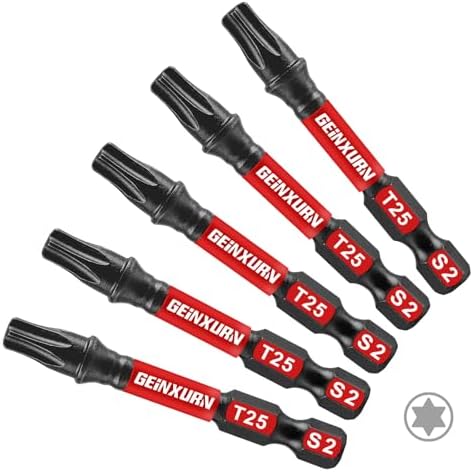 10-Pack T25 Torx Bits for Impact Driver- Torx Bit Set 2'' Long ...