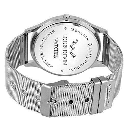 LOUIS DEVIN SLM023 Stainless Steel Chain Analog Wrist Watch for Men ...
