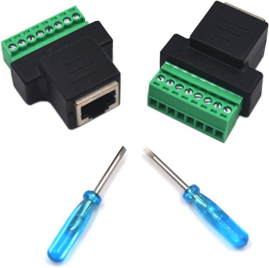 Amazon.com: Poyiccot RJ45 Screw Terminal Adapter/Network RJ45 Ethernet ...