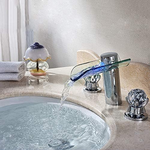 Waterfall Led Sink Faucet Cheap Bathroom Basin Faucet Digital Display