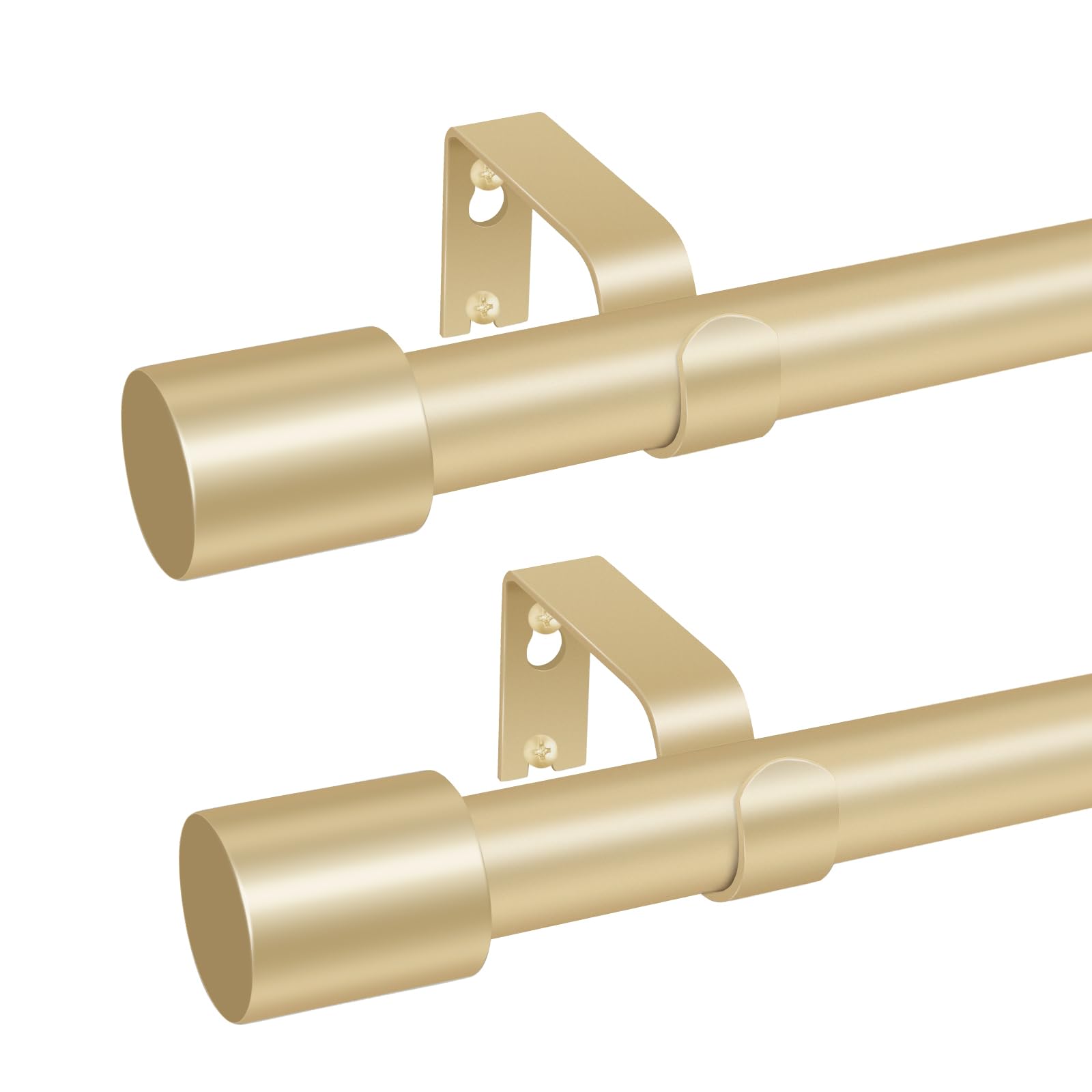 Amazon.com: HEI! DEAR 2 Pack Gold Curtain Rods for Windows 66 to 120 ...