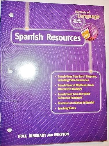 Spanish Res Eolang 2001 G 12: Holt, Rinehart and Winston, Inc ...